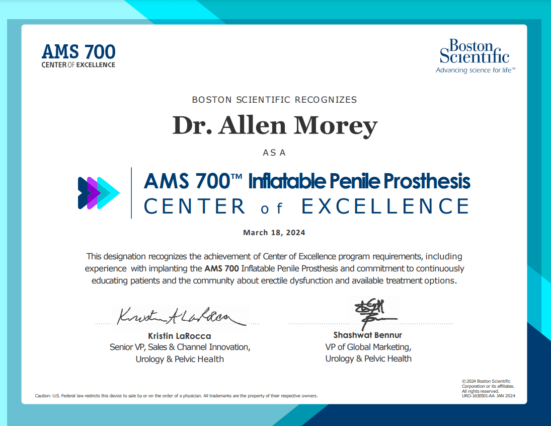 Dr. Allen Morey| AMS 700™ ED Treatment Center of Excellence